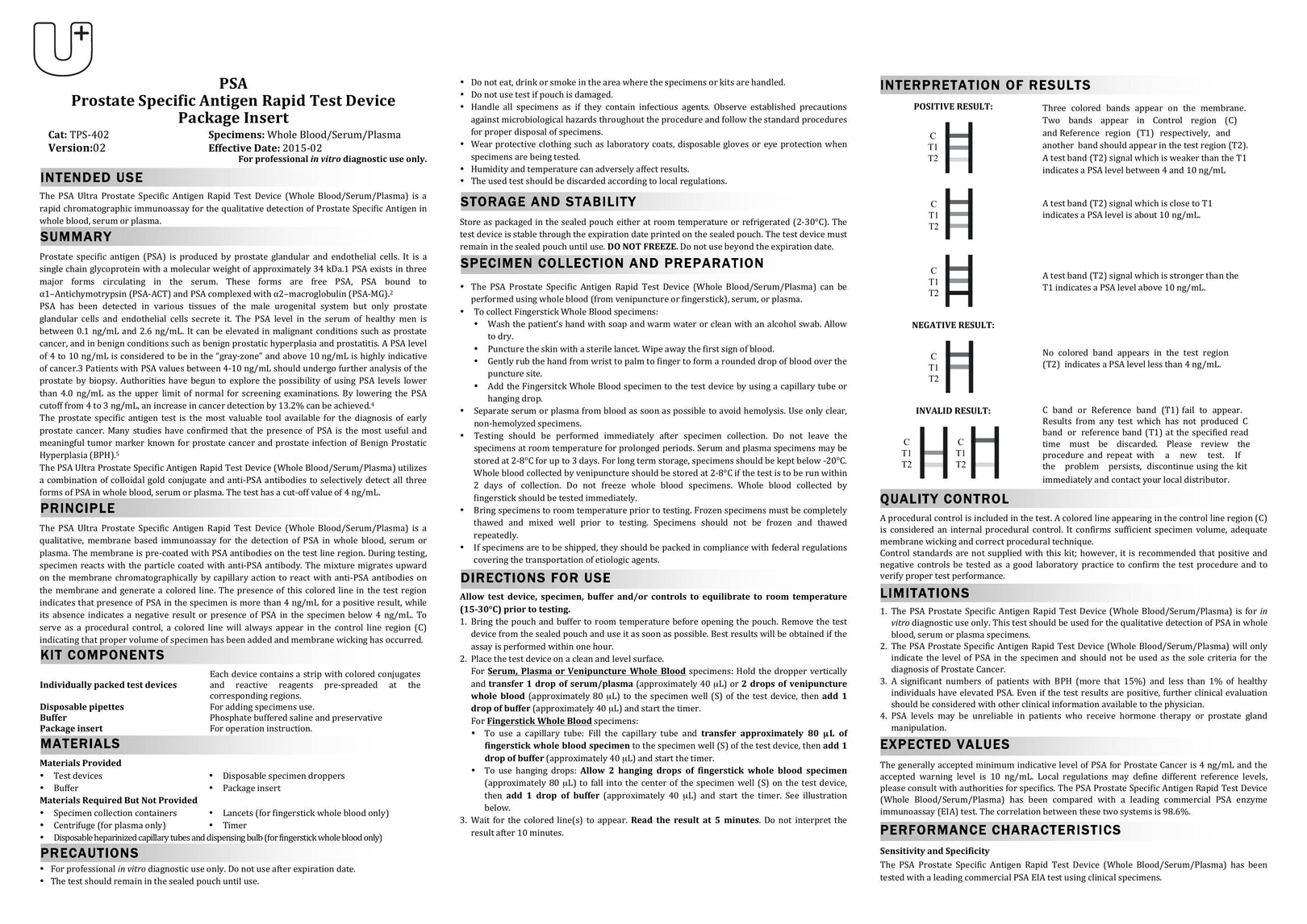 Prostate PSA Test Kit | At-Home Screening | Clinically Approved – U-Test UK